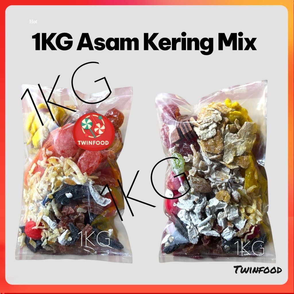 100g - 1kg Asam Kering Mix (plum kering / haw jelly / guava / peach ...