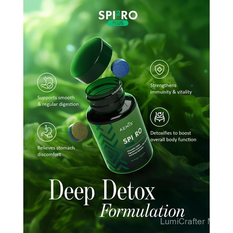 [Original] Spiro Plus Aemis Detox With Qr Code And Serial Number Spi2ro Chewable Tablet ...