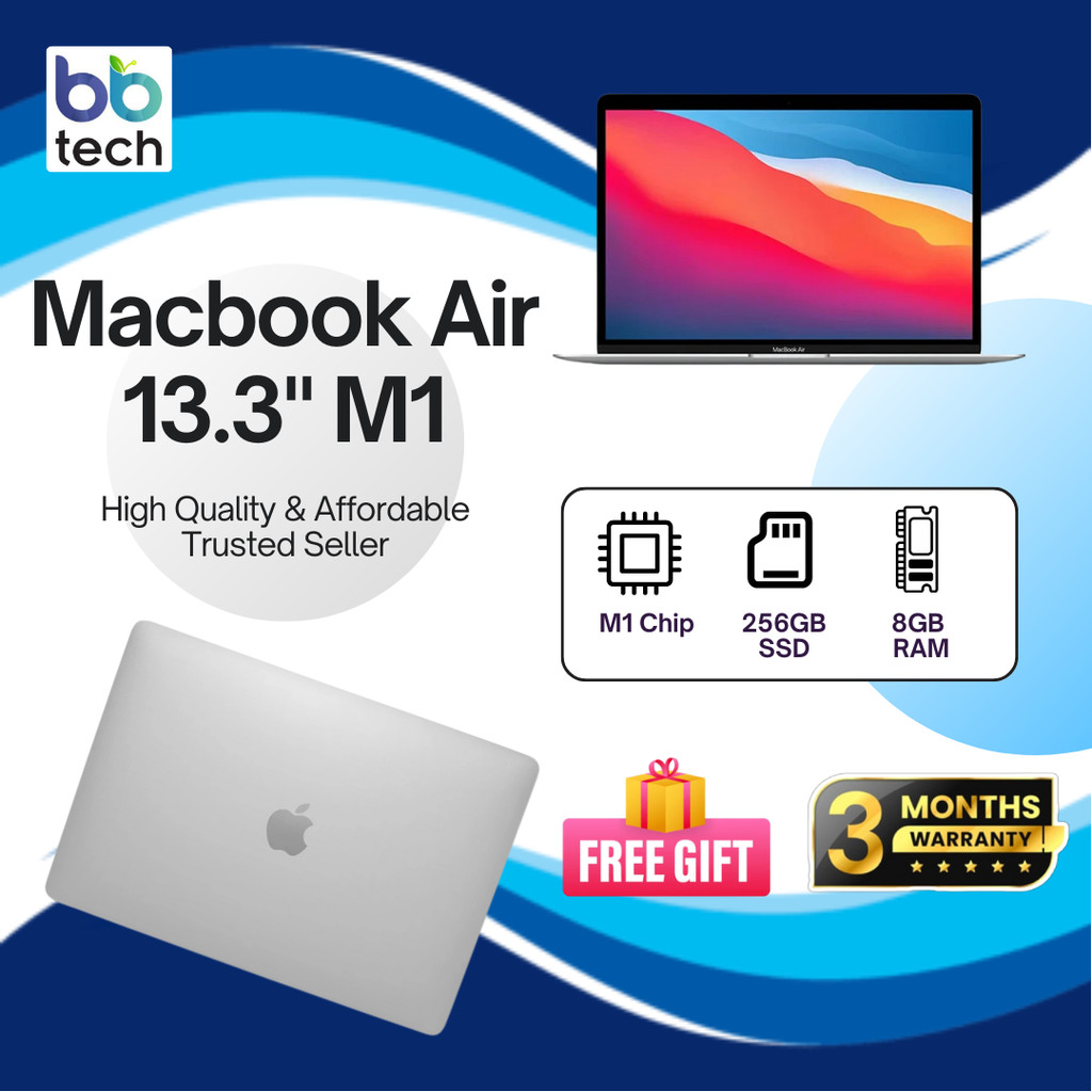 (Refurbished) MBA 13" | M1 | 2020 | 8/256 | Shopee Malaysia