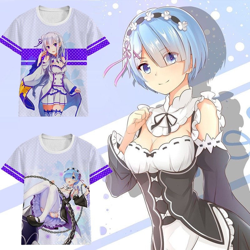 Animation merchandise T-shirt short-sleeved Life In Another World From ...