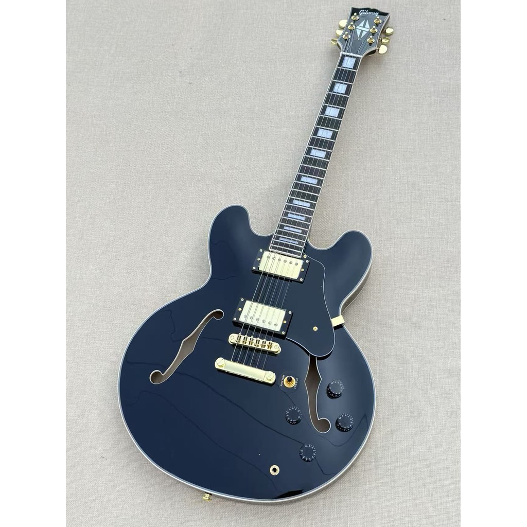 Gibson ES-335 ES335 Electric Guitar Black Semi Hollow Body Professional ...