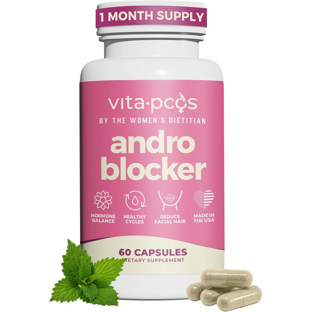 VITA-PCOS AndroBlocker Balance Supplement for Women - Stinging Nettle ...