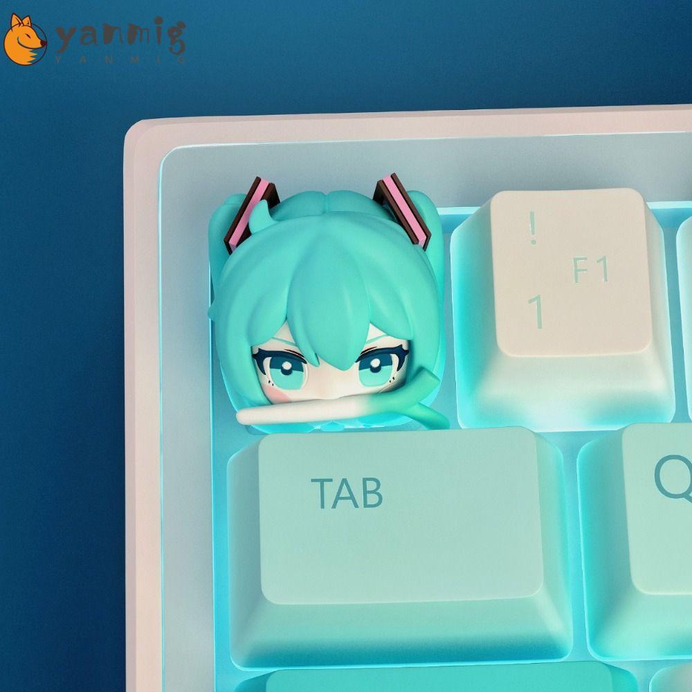 YANMIG Hatsune Miku Keycap Fufu VOCALOID Anime Mechanical Keyboard ...