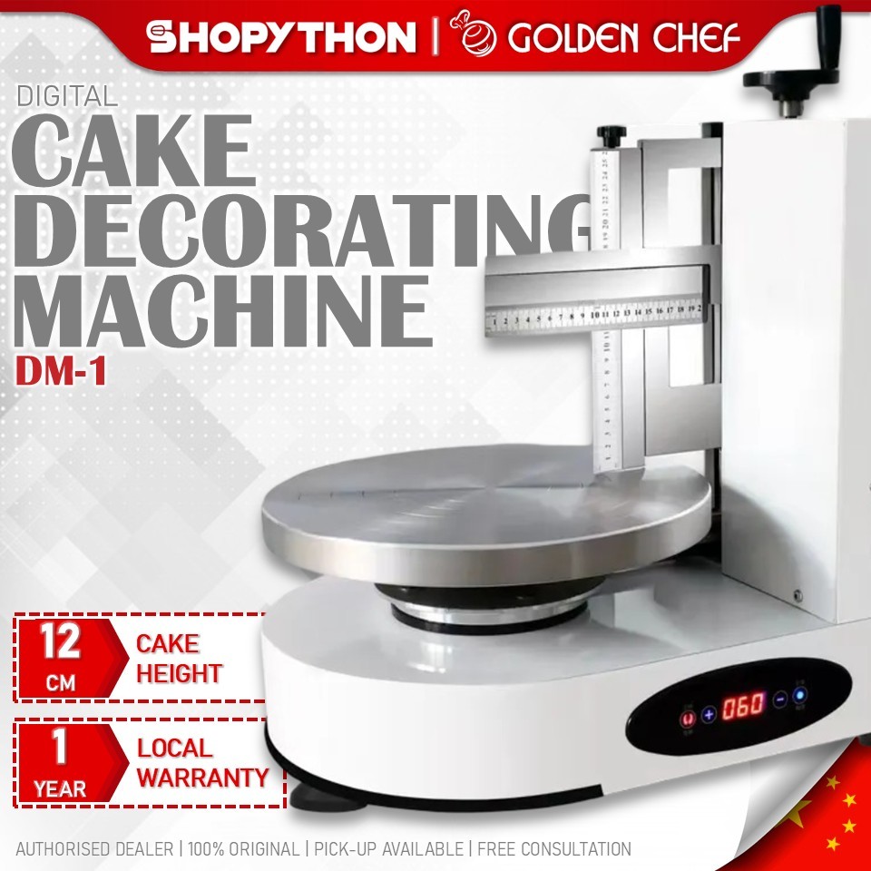 GOLDEN CHEF Cake Decorating Machine DM-1 (White) Digital 12" Birthday ...