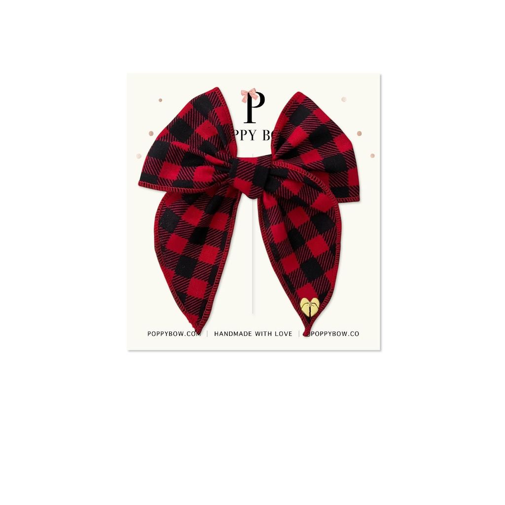 Poppy Bow Premium Small Bella Bow // Merry Gingham | Shopee Malaysia