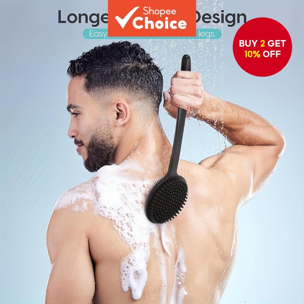 Silicone Back Scrubber with Long Handle – Dual-Sided for Deep Cleanse ...