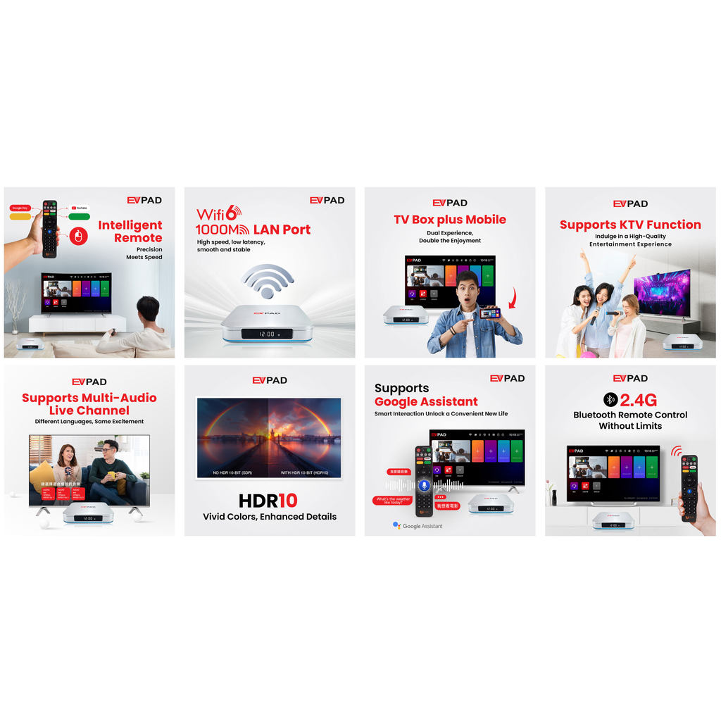 Eplay 11G Android TV box version 2025 Brand No1 Malaysia. Android 12 ...