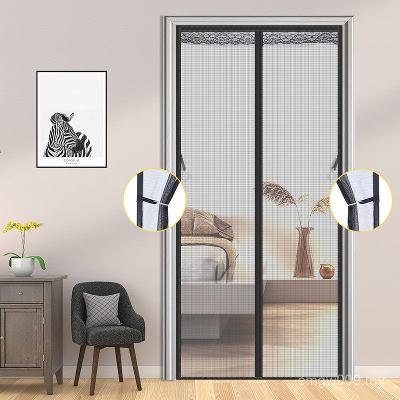 Household Velcro Mute Magnetic Anti-Mosquito Screen Door Fiber Anti ...