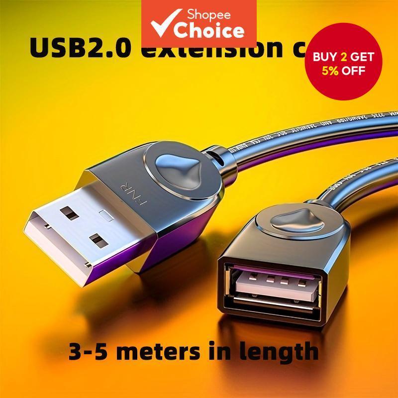 USB2.0 Male to Female Extension Cable 3m 5m for Hard Disk Printer USB ...