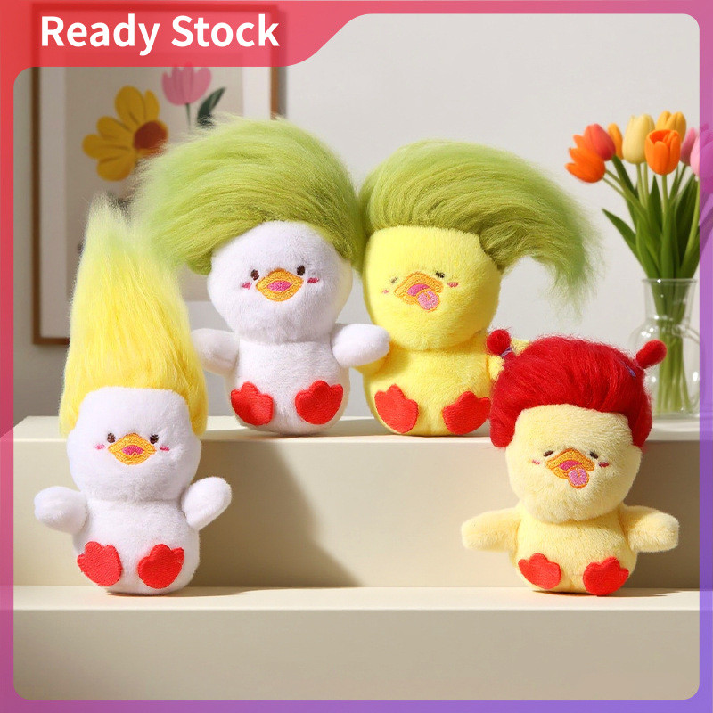 Cute Fluffy Duck Plush Pendant & Charm Hair DIY Cartoon Plush Toy ...