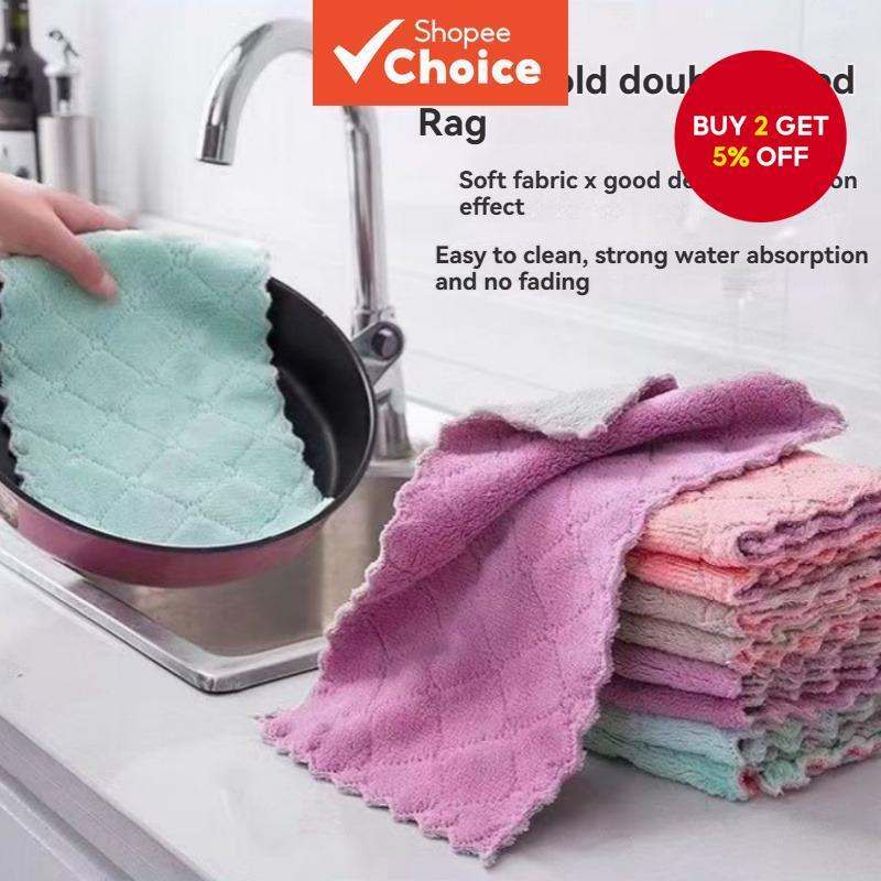 Vibrant kitchen dishcloths, absorbent, lint-free, thickened, non-stick ...