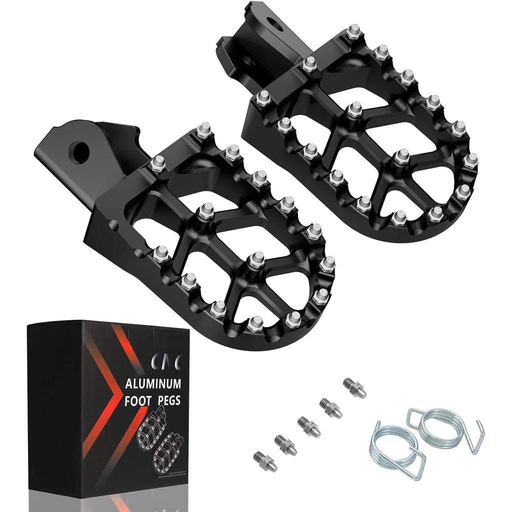 JFG RACING Dirt Bike Foot Pegs with Springs,7075 Aluminum CNC Footpegs Pedals Rests for Surron ...