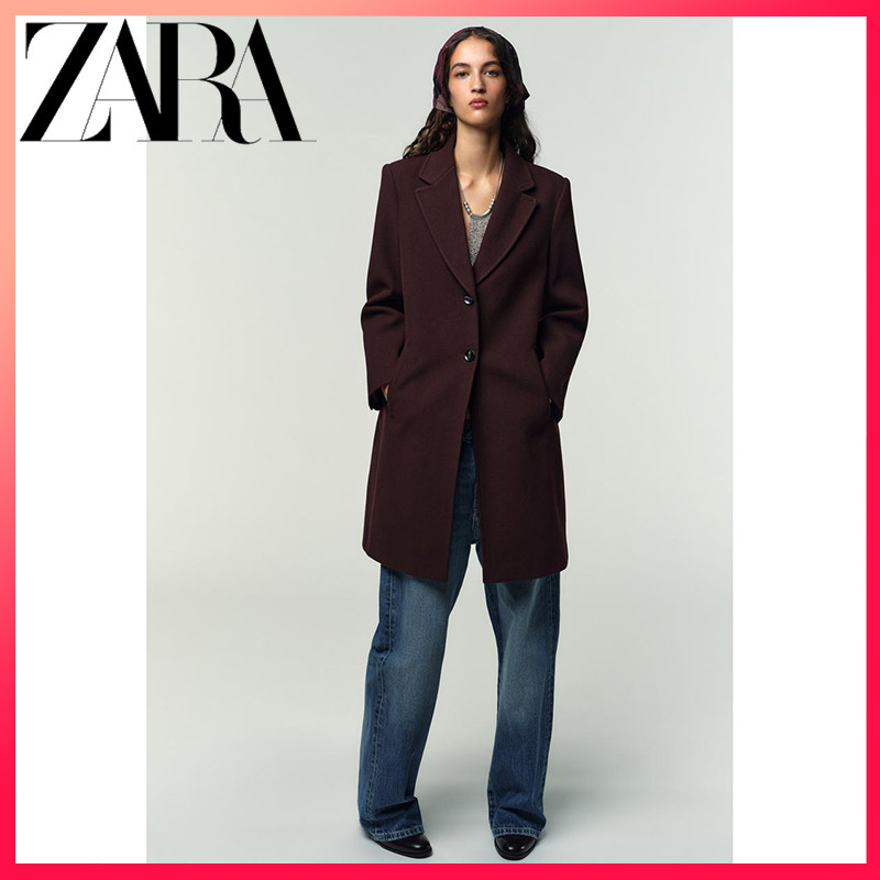 ZARA Women's Winter Coat - Soft Padded Shoulder, Casual Design ...