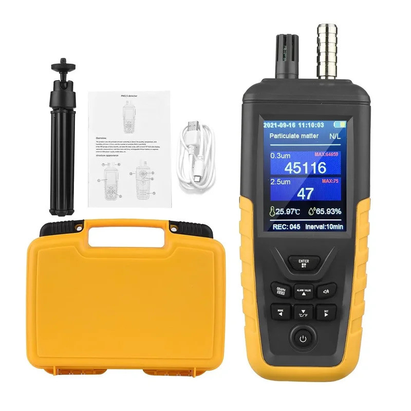 Dust Particle Counter Air Quality Monitor TC-8100 High Sensitivity 3 ...