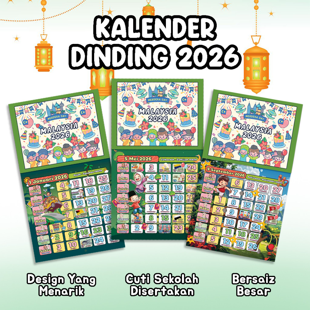KALENDER KUDA TAHUN 2026 DESIGN PALING CUTE 2026 Wall & Table Calendar ...