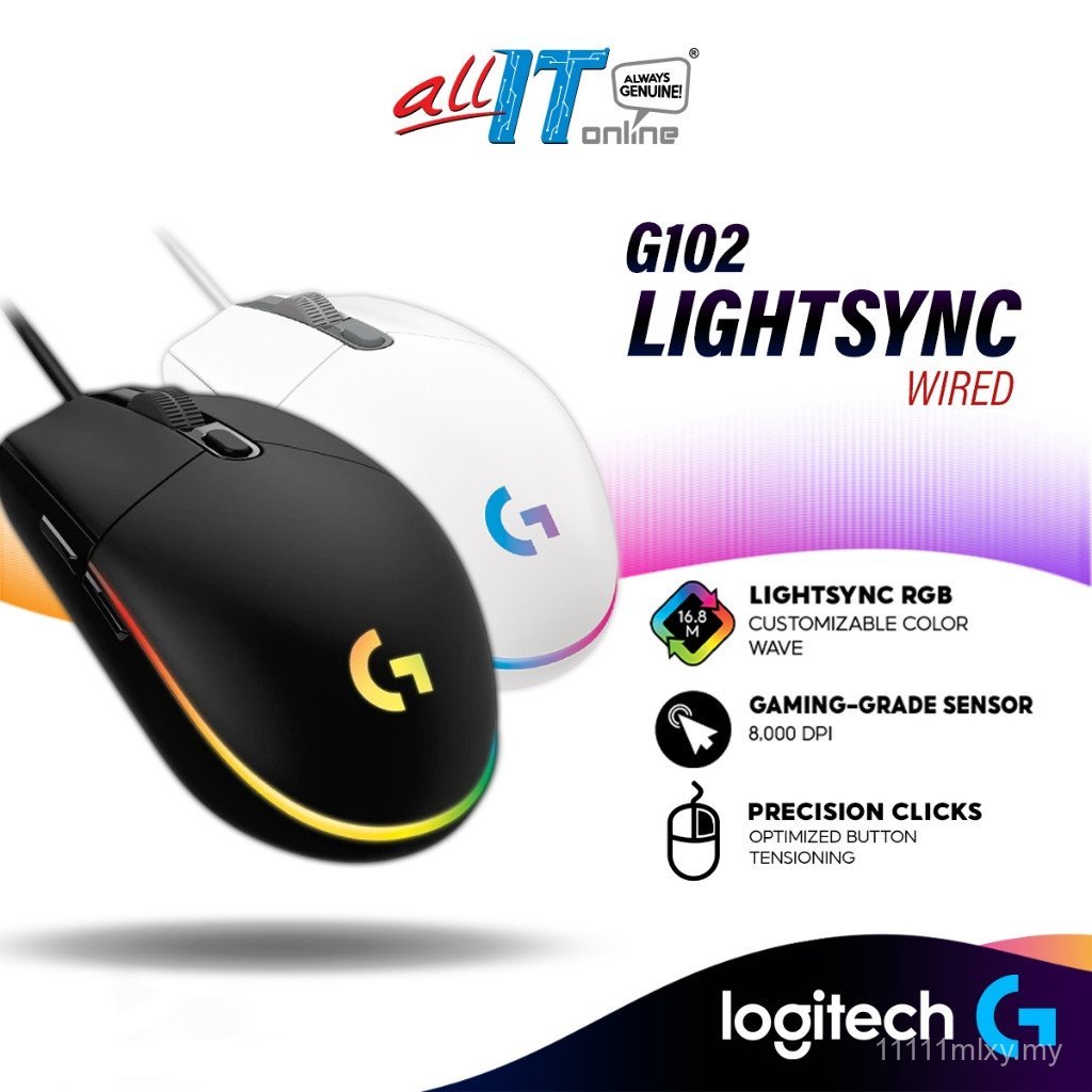 Logitech G102 Light Sync Gaming Wired Mouse | Gaming Grade Sensor | 8k ...