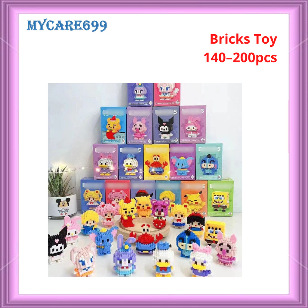 Blocks Cartoon Figure Mini 140–200pcs Bricks Toy Set Hadiah Kanak MY ...