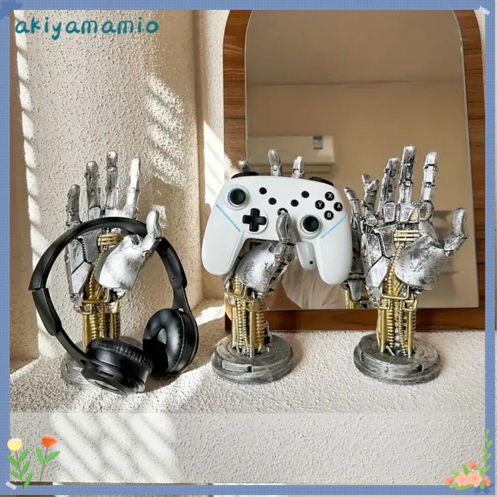 AKIYAMAMIO Gamepad Holder, Mechanical Hand Resin Robot Hand Sculpture ...