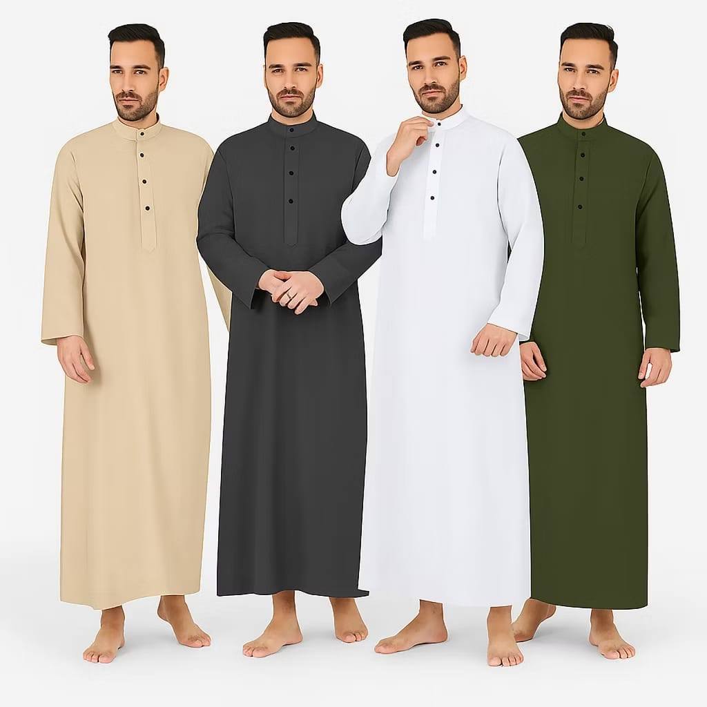 Jubah Lelaki Umrah Haji 7 Warna Exclusive Jubah Collar / Long Sleeve ...