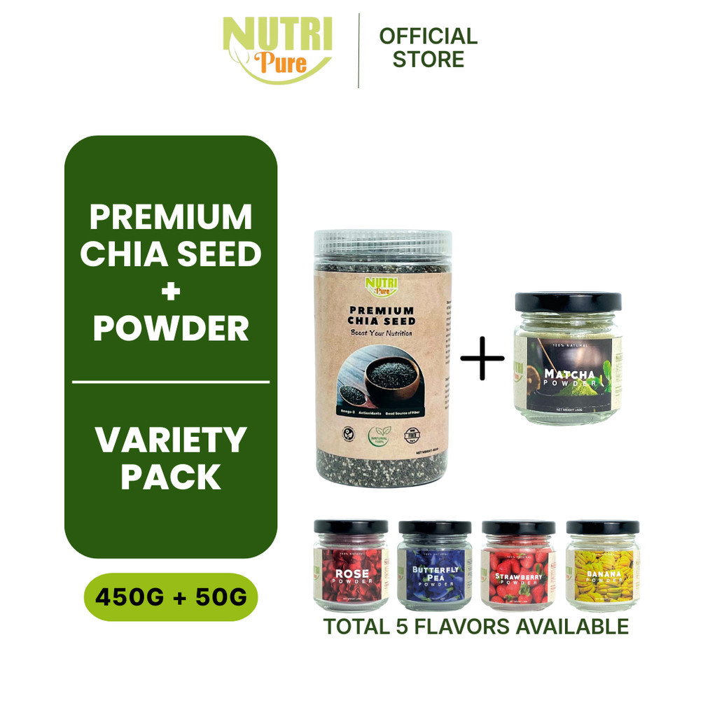 Chia Seeds + Powder Variety Pack (5 Flavors) | Shopee Malaysia
