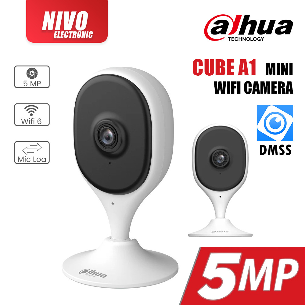 Dahua DH-C5A Cube A1 5MP Wi-Fi Cube Camera Indoor Fixed focal Wifi Cube ...