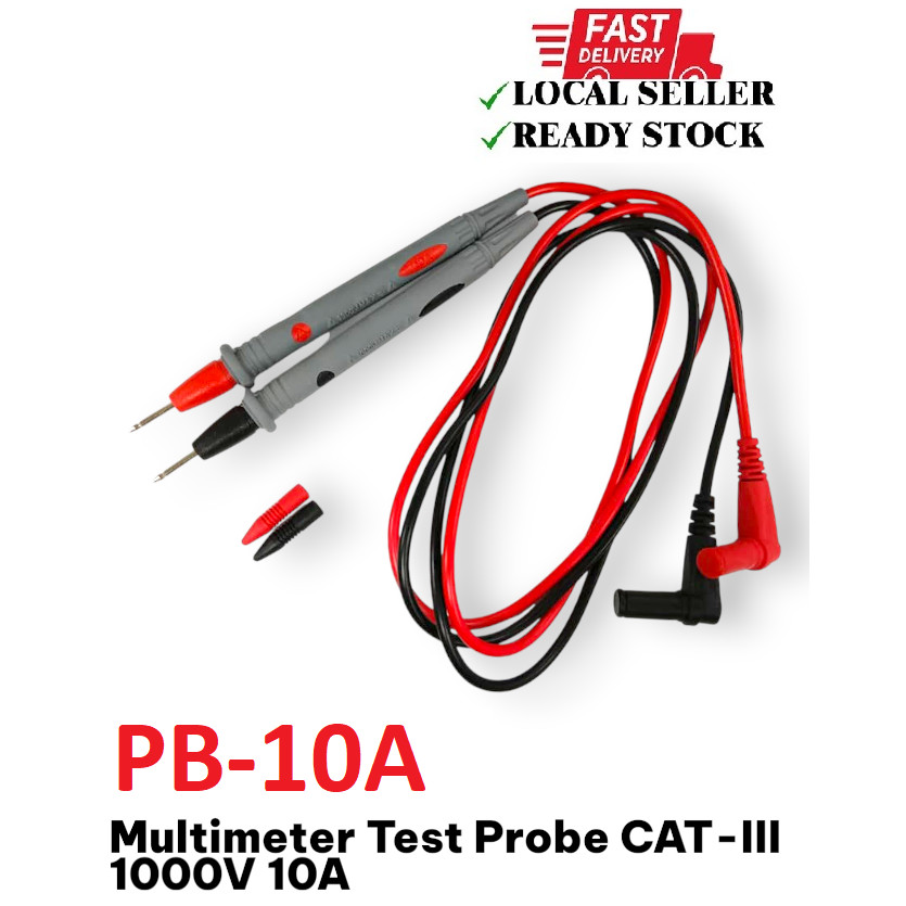 10A 1000V CAT-III Probe Test Leads for Multimeter Meter - PB-10A ...