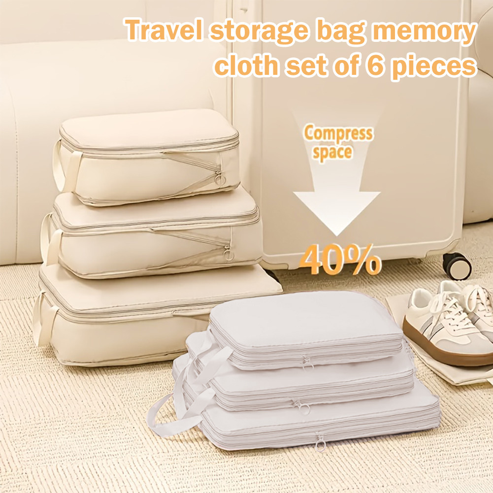 6Pcs Set Ultralight Compression Packing Cubes Travel Organizer Bags ...