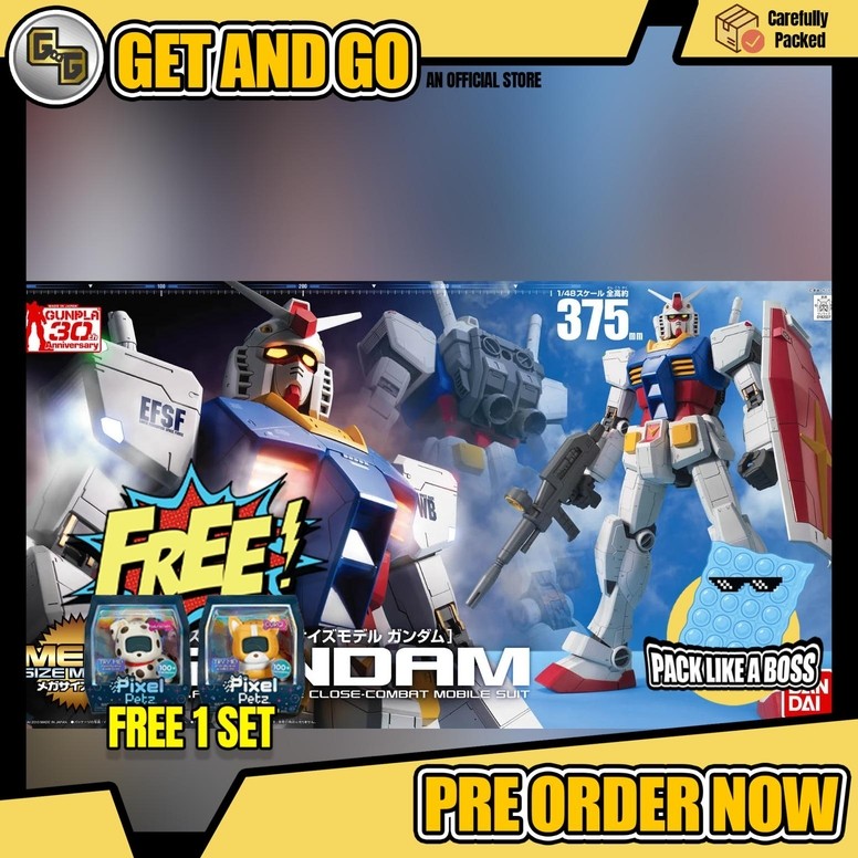 [ReadyStock] MSM Megasize 1/48 RX-78-2 Gundam Figure Gunpla (Free Pixel ...