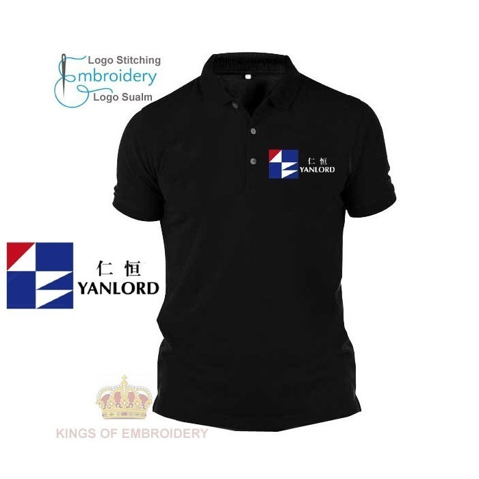 🌲 Microfiber Quick dry Jersi Jersey Polo T Shirt Logo Sulam Embroidery ...