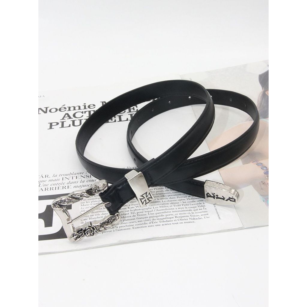 Unisex Gothic Cross Belt, ERD Inspired Leather Strap with Buckle, Punk ...