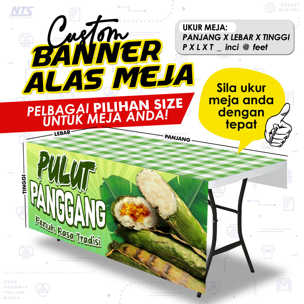 🌺CUSTOM🌺 BANNER ALAS MEJA GERAI - FULL CUSTOM / PENIAGA / GERAI ...