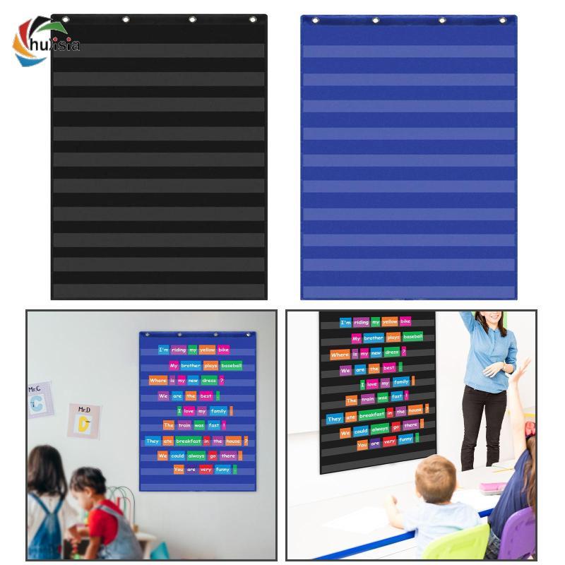 chulisia Hanging Pocket Chart, Educational Learning Toy for Alphabet ...