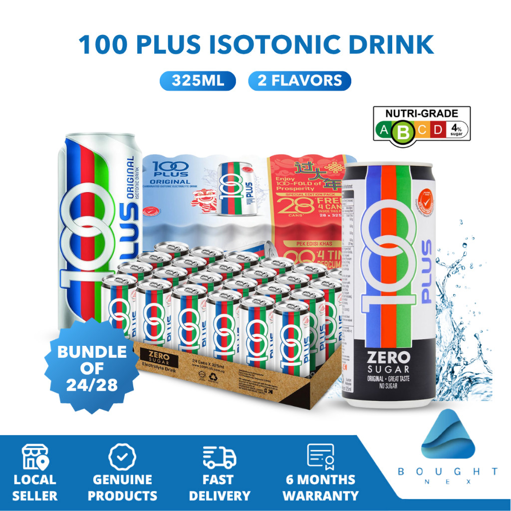 [Special 24+4] 100 Plus Isotonic Drink 325ml – Hydration Boost ...