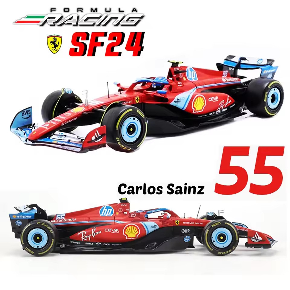 Official F1 1:43 Ferrari SF24 Miami 2024 F1 Diecast Alloy Model Car ...