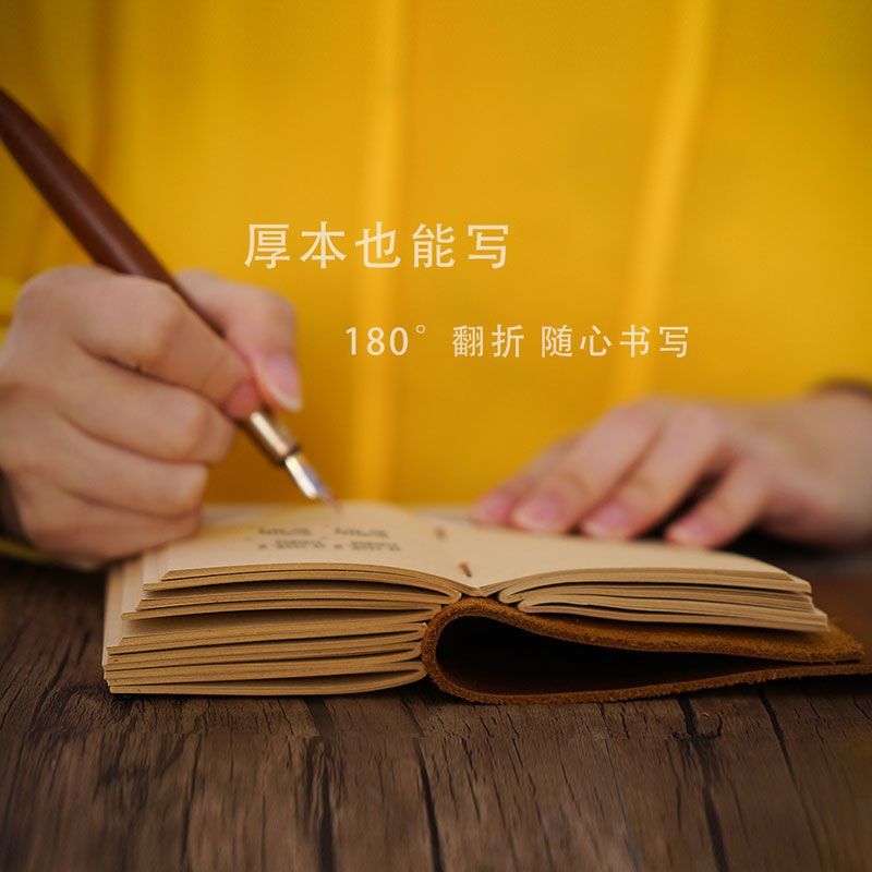 Retro Small Genuine Leather Thick Notebook Portable Portable Notepad ...