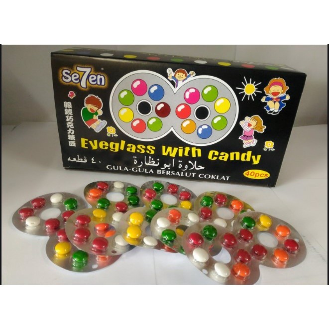 Se7en Eyeglass choco bean / 40pcs Bangle Gun Candy | Shopee Malaysia