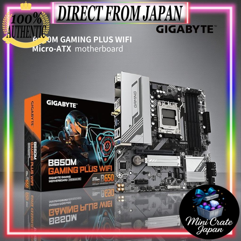 GIGABYTE B650M GAMING PLUS WIFI – MicroATX, AMD AM5, DDR5, PCIe 4.0, WiFi 6E, M.2 NVMe | Shopee ...