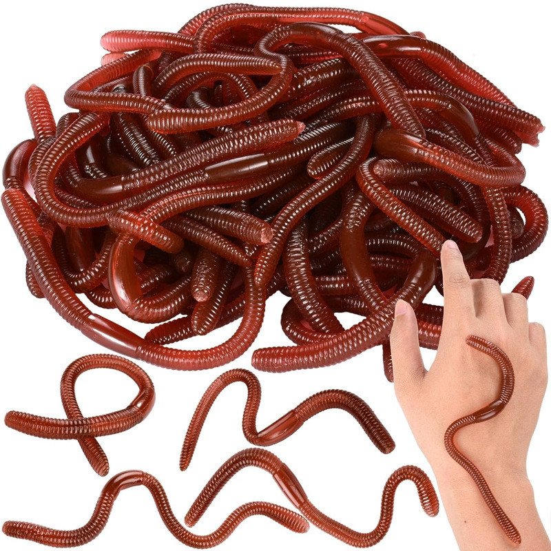 Simulation TRP Softworm Soft Rubber Earth Dragon Tricky Props Prank ...