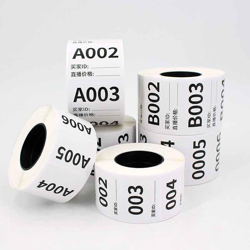 Label Sticker with Product Dedicated Variable Number Number Serial ...