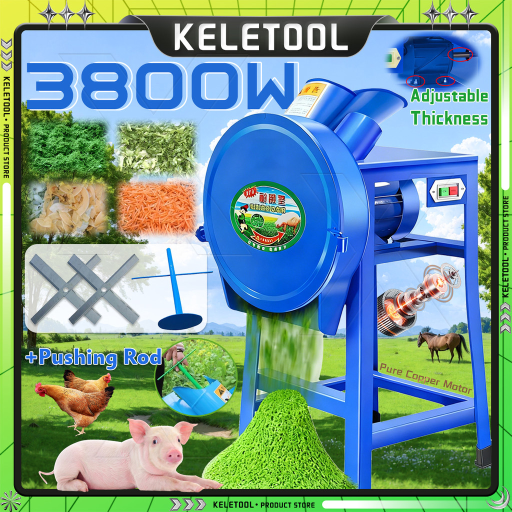 3800W Penghancur Rumput Napier Chopper Napier Rumput Agricultural ...