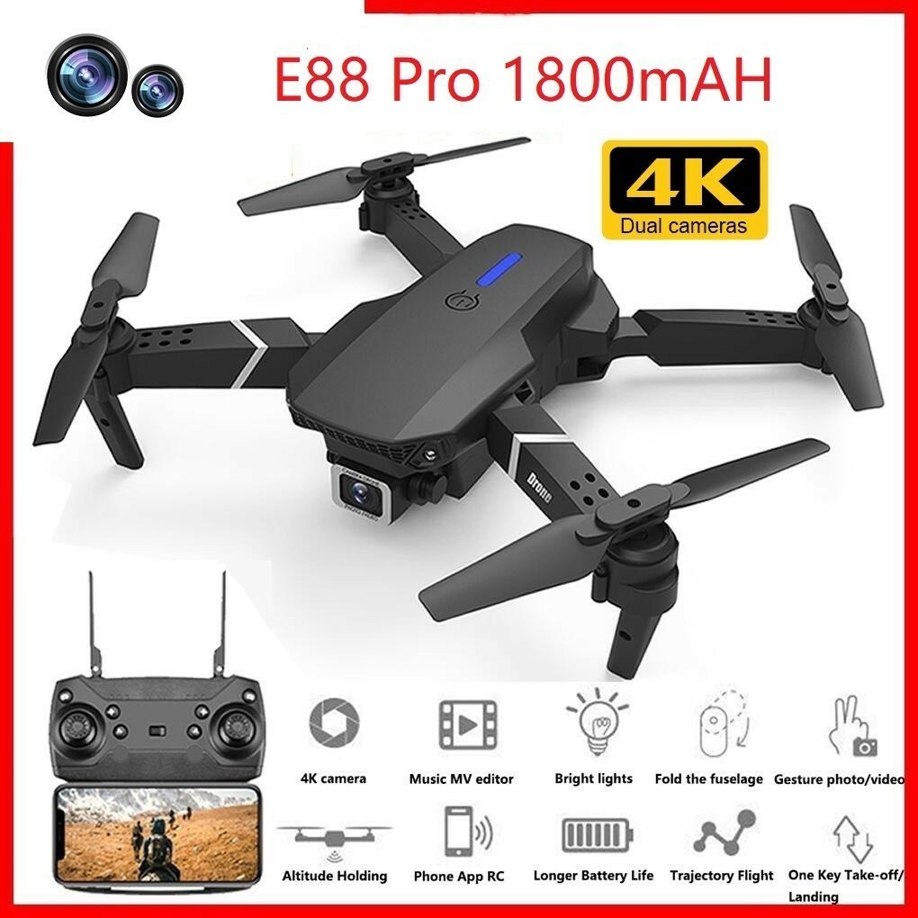 E88 Pro unmanned aerial vehicle with clear range aerial photo Long ...
