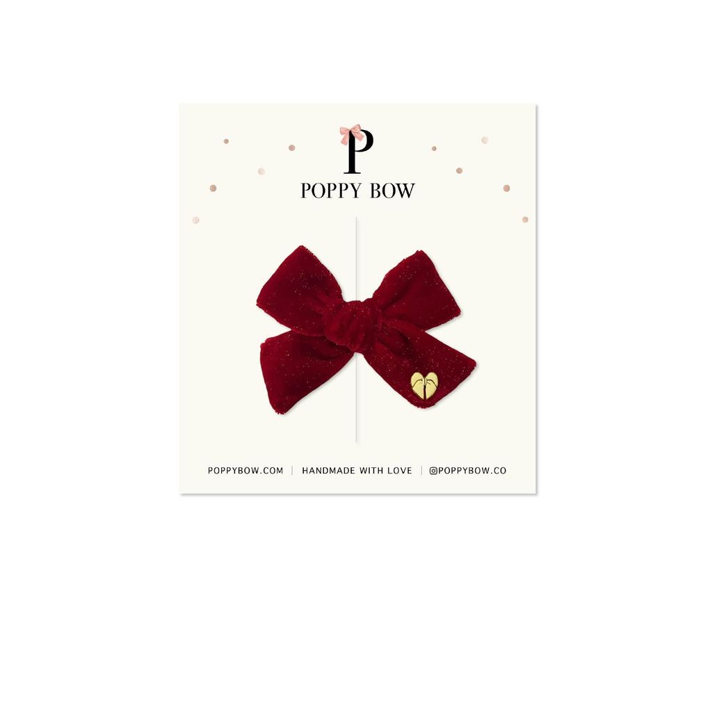 Poppy Bow Premium Petite Classic Bow // Twinkling Ruby | Shopee Malaysia