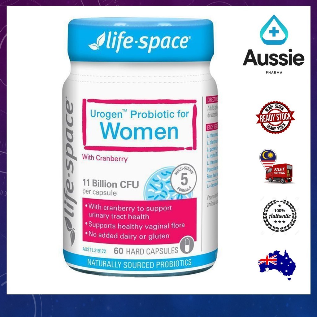 LIFE SPACE Urogen Probiotic For Women / Women Microflora (60 Capsules ...