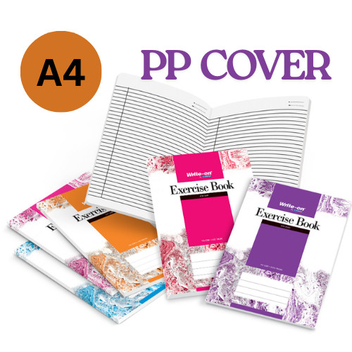 CAMPAP Write-On A4 PP Cover 70GSM Single Line Exercise Book / Note Book ...