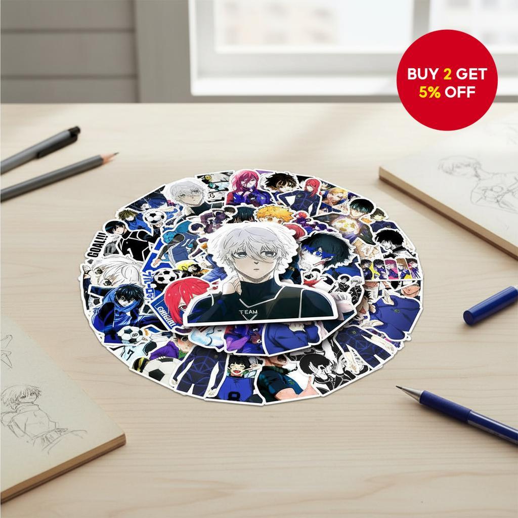 50 Waterproof Blue Lock Anime Stickers – Perfect for Phones, Journals ...