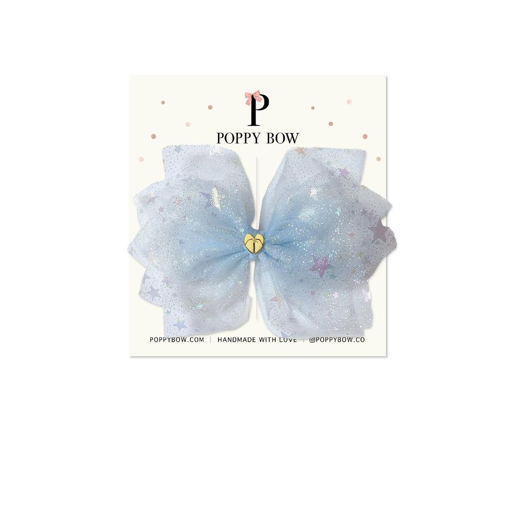 Poppy Bow Premium Large Fleur Bow // Frozen Sky | Shopee Malaysia