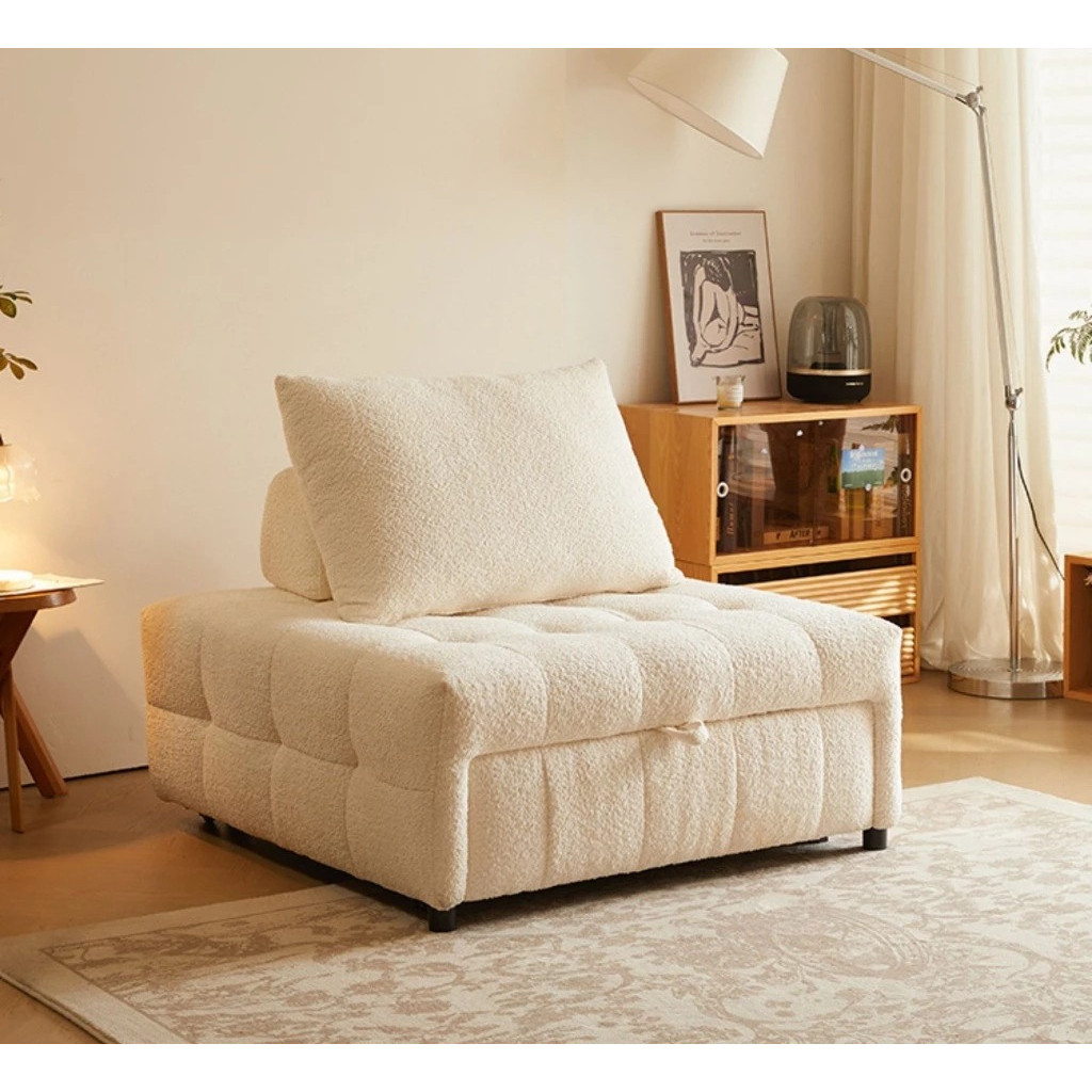 White folding sofa bed,single/double size,multi-functional two-in-one ...