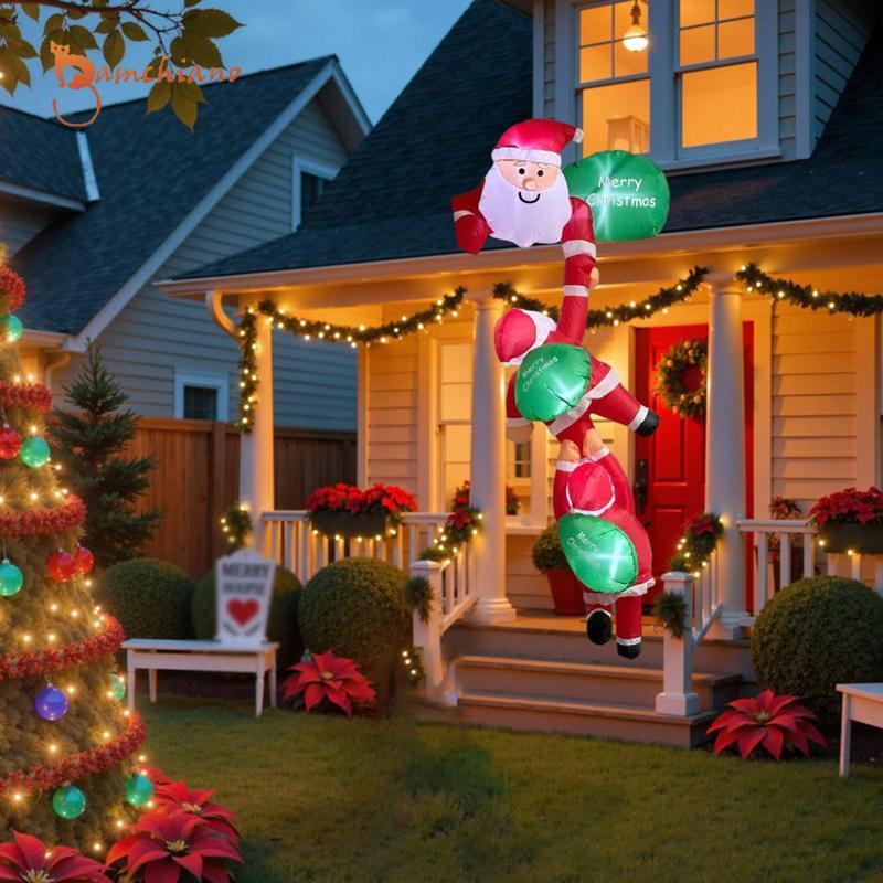 [Gamchiano] Christmas Inflatable Climbing Santa Claus 240cm Tall ...