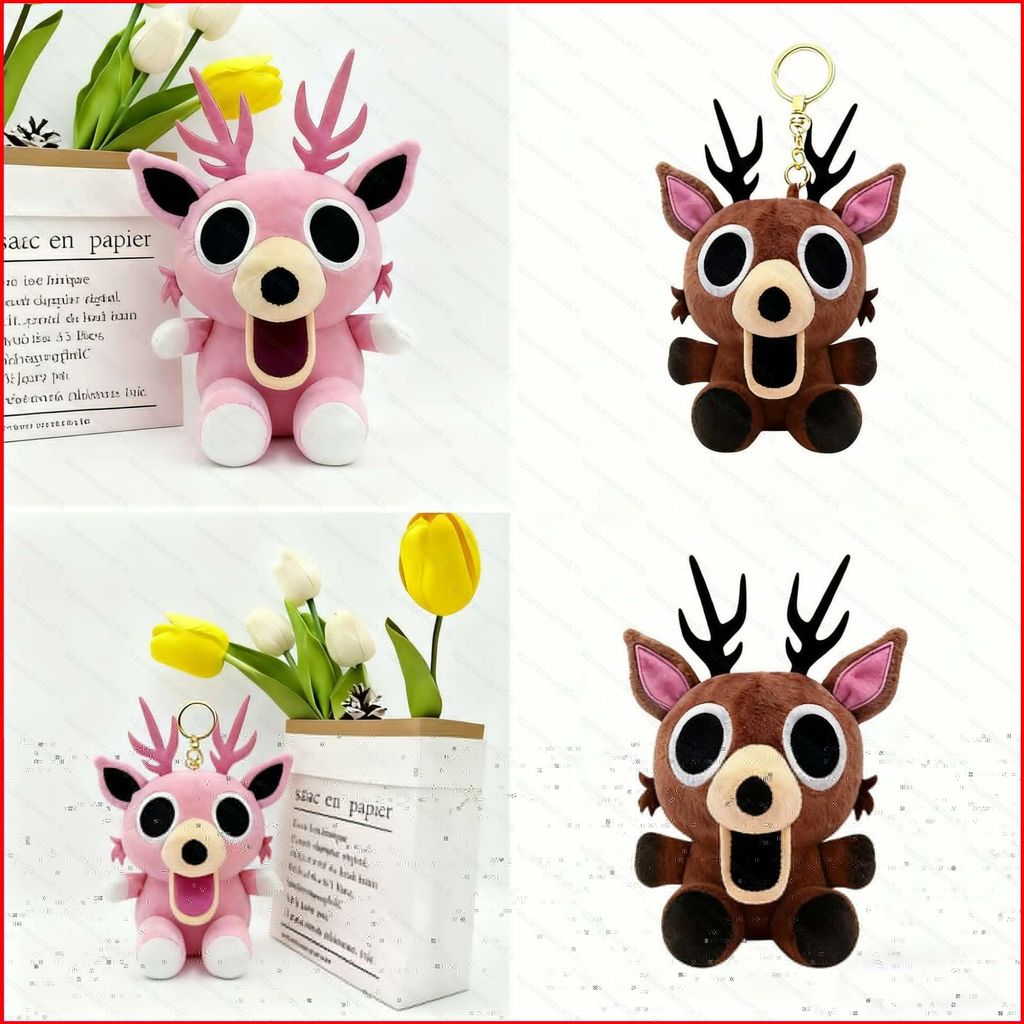 SQ5 Roblox 99 Nights in the Forest Pink & Brown Deer plushie Game ...
