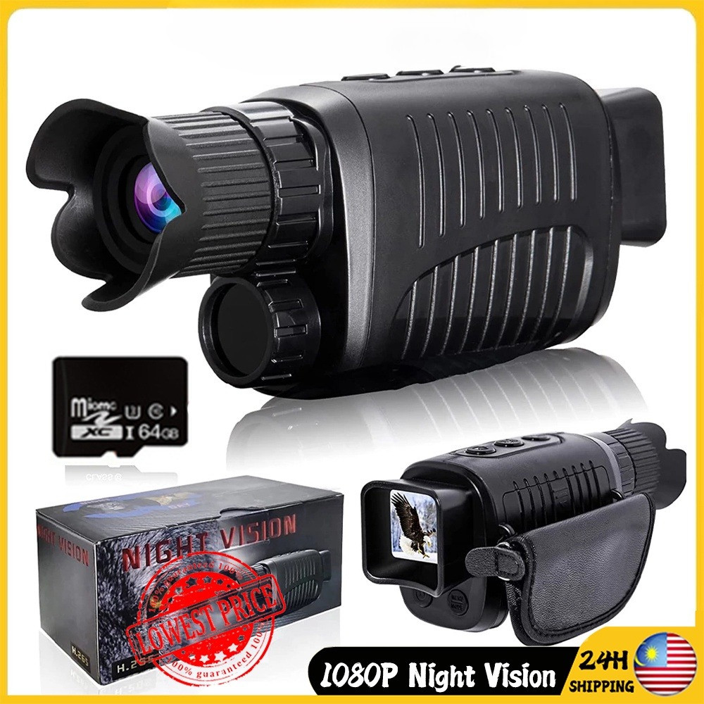 1080P HD Monocular Night Vision Device Infrared 5x Digital Zoom Hunting ...